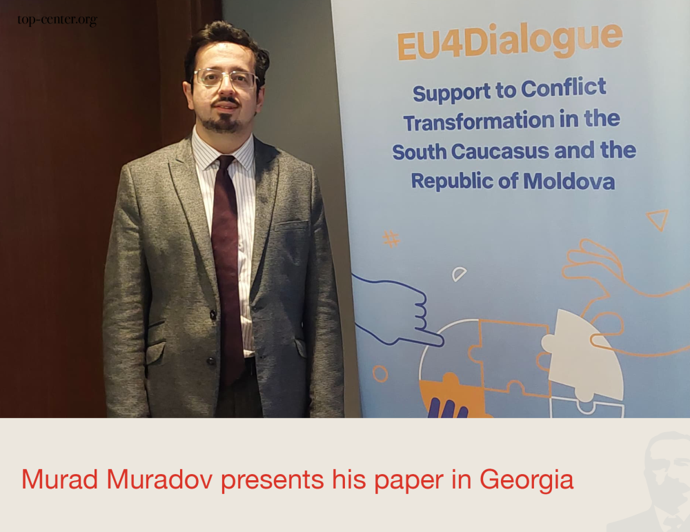 Murad Muradov presents his paper in Georgia